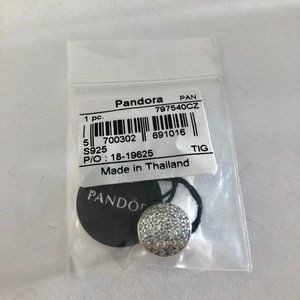 Pandora | Jewelry | Pandora Sterling Silver Pav Sphere Charm | Poshmark